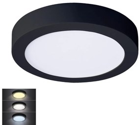 Solight | Solight WD172-B - LED Stropní svítidlo LED/18W/230V 3000/4000/6000K černá kulatý | SL1395