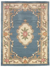 Flair Rugs, Ručně všívaný kusový koberec Lotus premium Blue, 75x150, modrá, chodba / předsíň