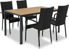 Vikio Zahradní ratanový set 150x90 pro 4 osoby DT255-P přirodní