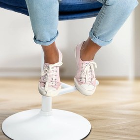 Barová židle Damar samet bílá konstrukce – modrá