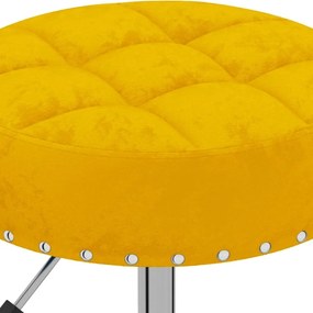 Petromila Otočné jídelní židle 4 ks hořčicově žluté samet