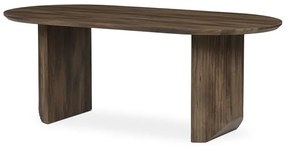 Autronic Jídelní stůl SORETO — 200x100x77 cm, MDF, dekor dub/ ořech Tmavě hnědá