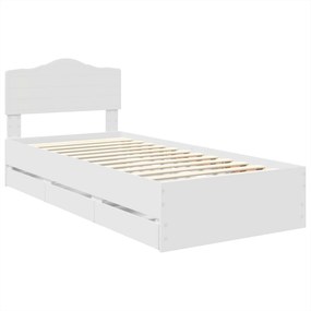 Rám postele se zásuvkou Bílá 90 x 200 cm Inženýrské dřevo 3413040