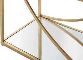 Designová knihovna Fanchon 90 cm zlatá