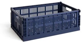 Úložný box Crate Recycled Dark Blue L HAY