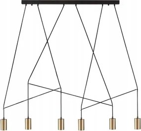 Závěsná lampa Imbria kabely mosaz