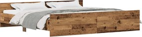 Rám postele Staré dřevo 203 x 203 x 50 cm Kompozitní dřevo 3329303