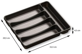 Příborník do zásuvky Kubas 30 cm černý