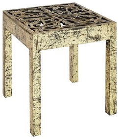 Odkládací stolek z mangového dřeva zlatý/ černý PALASI Beliani