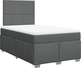 Box spring postel s matrací tmavě šedá 120x190 cm textil 3290421