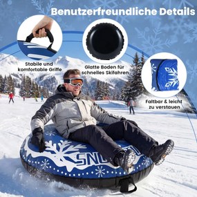 Costway Nafukovací zimní pneumatika s tažnou šňůrou a rukojetí Snowtube