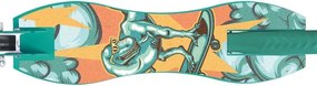 Dětská koloběžka s velkými koly a popruhem, Dino - mint