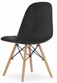 SUPPLIES DUMO skandinávská sametová židle - černá barva