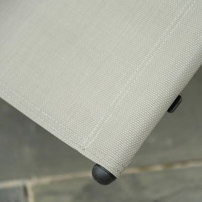 Ergonomické houpací křeslo Outsunny - odnímatelný polštářek, opěrky na ruce, úložný pocket - světle šedý kovový epoxidový textilene