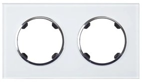 Elhard Skleněný dvojrámeček Rondo Glass, bílý RG3102W