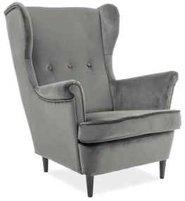 Čalouněné křeslo LORD VELVET Bluvel14/wenge