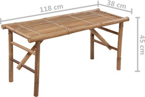 vidaXL Skládací zahradní lavice s poduškou 118 cm bambus [3063859] Barva: Královská modř