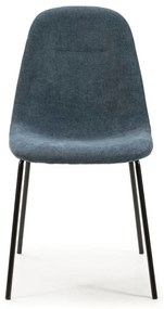 OnaDnes -20% Modrá látková jídelní židle Marckeric Renne