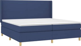 Box spring postel s matrací modrá 200x200 cm textil 3131863