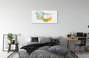akrylový obraz Voda kiwi oranžový 100x50 cm
