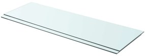 Policové desky 2 ks sklo čiré 90 x 30 cm 3051581