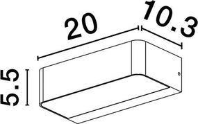 NV 9492590 Venkovní nástěnné svítidlo VIDENO antracitový hliník a čiré sklo LED 10W 3000K 220-240V 270st. IP65 - NOVA LUCE