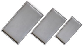 da Vinci - betonový tác – šedá, SET 24,5 x 39,5 cm