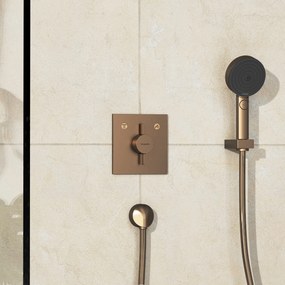 Hansgrohe DuoTurn E, baterie pod omítku pro 2 spotřebiče, kartáčovaný bronz, HAN-75417140