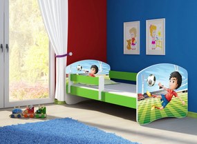 Dětská postel - Fotbalista 2 160x80 cm zelená