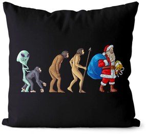 Polštář Evoluce – Santa (Velikost: 55 x 55 cm)