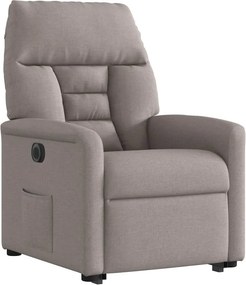 Elektrické zvedací polohovací křeslo taupe textil 3303059