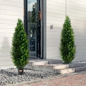 2 Kusů 1,2 m Umělý cedr Topiary Strom Umělá rostlina UV Dekor vnitřní/venkovní