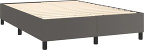 Box spring postel s matrací šedá 140x200 cm umělá kůže 3142729
