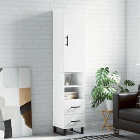 Skříň highboard bílá s vysokým leskem 34,5x34x180 cm kompozit,  3198939