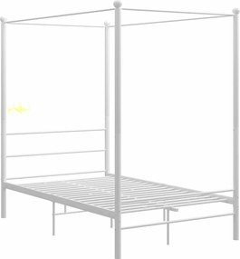 Rám postele s nebesy bílý kovový 140 x 200 cm 325061