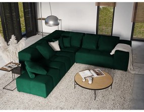 Zelený sametový polštář k modulární pohovce Rome Velvet - Cosmopolitan Design