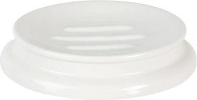 Porcelánová kulatá bílá mýdlenka Circle - Ø 12*2 cm