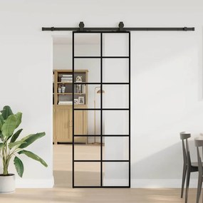 Posuvné dveře se sadou kování černé 76x205 cm ESG Glass 3375850