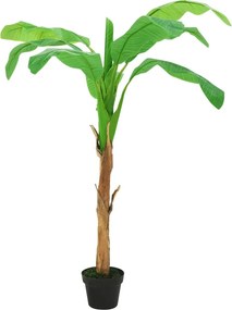 vidaXL Umělý banánovník s květináčem 180 cm zelený [336314]