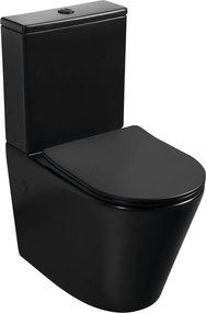 Sapho Sapho, PACO RIMLESS WC kombi, spodní/zadní odpad, černá, PC1012WRB
