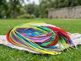 Bužírky Scoubidou zaplétací / 100 ks / 80 cm / od 6 let