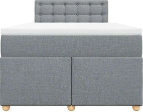Box spring postel s matrací světle šedá 120x190 cm textil 3286633