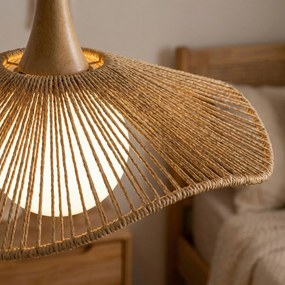 Toolight Natural, závěsné stropní svítidlo 50cm, 1xE27, APP1932-1CP, přírodní hnědá-černá, OSW-66069