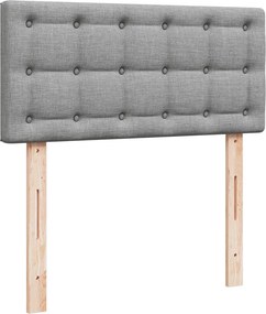 Box spring postel s matrací světle šedá 90x200 cm textil 3286965