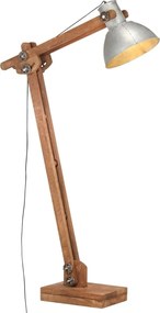 vidaXL Stojací lampa masivní mangovníkové dřevo E27 [320580] Barva: Stříbrná