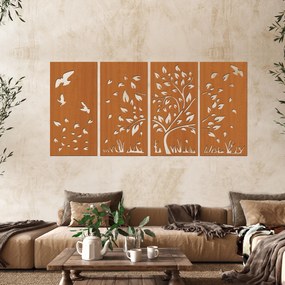 dřevo života 4dílný dřevěný strom PODZIM II Zvolte barvu dekoru: Třešeň, Rozměry šxv (cm): 120x60