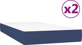 Box spring postel s matrací modrá 200x200 cm textil 3144205