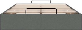 Osmanský rám postele bez matrací tmavě šedá 120x200 cm textil 3310869