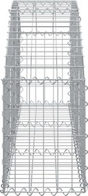 Klenutý gabionový koš 150 x 30 x 40/60 cm pozinkované železo 153442
