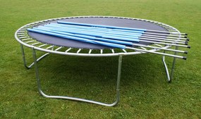 Premium Modrá trampolína 400 cm s ochrannou sítí + žebřík + krycí plachta